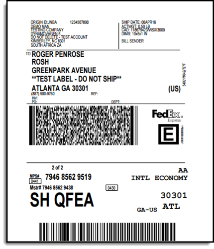 Create two FedEx Pak shipments, for two different FedEx Pak orders