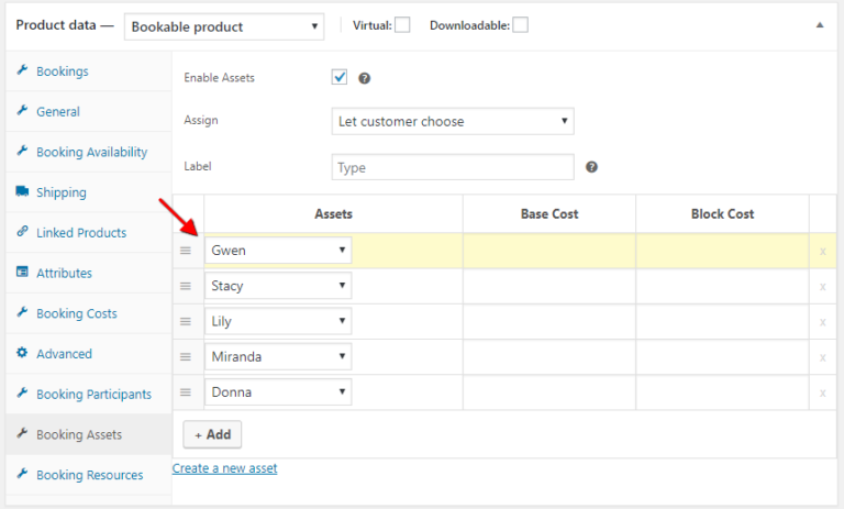 Set Booking Assets with WooCommerce Bookings and Appointments