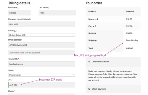 WooCommerce Address Validation With UPS Shipping Plugin