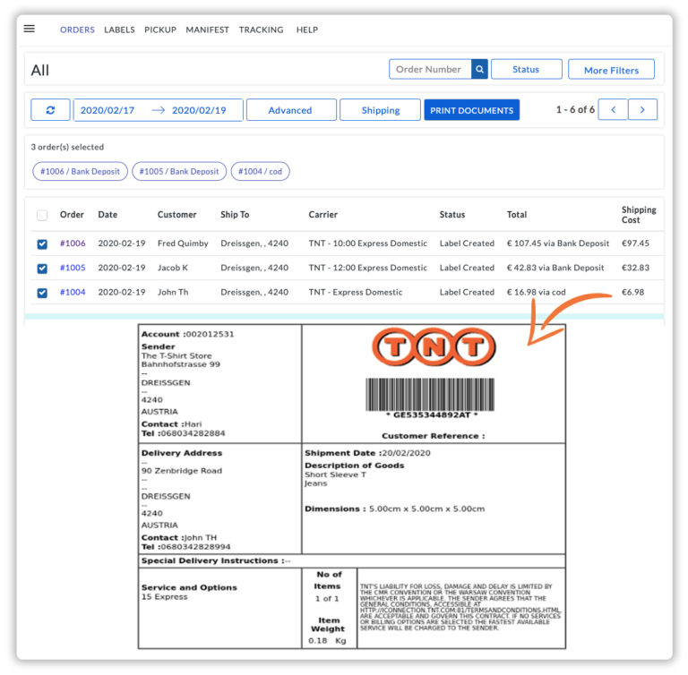 PH TNT Shipping Plugin for WooCommerce with Print Label - PluginHive
