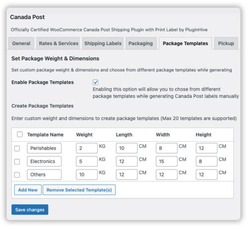 WooCommerce Canada Post Shipping Plugin with Print Label
