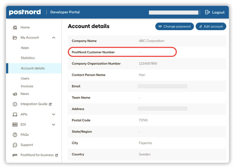 How to register for a PostNord account