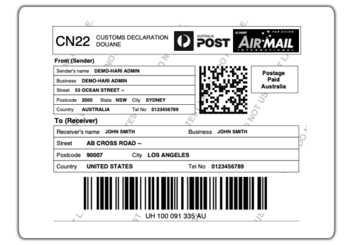 Shopify Australia Post Shipping Label Printing Preferences