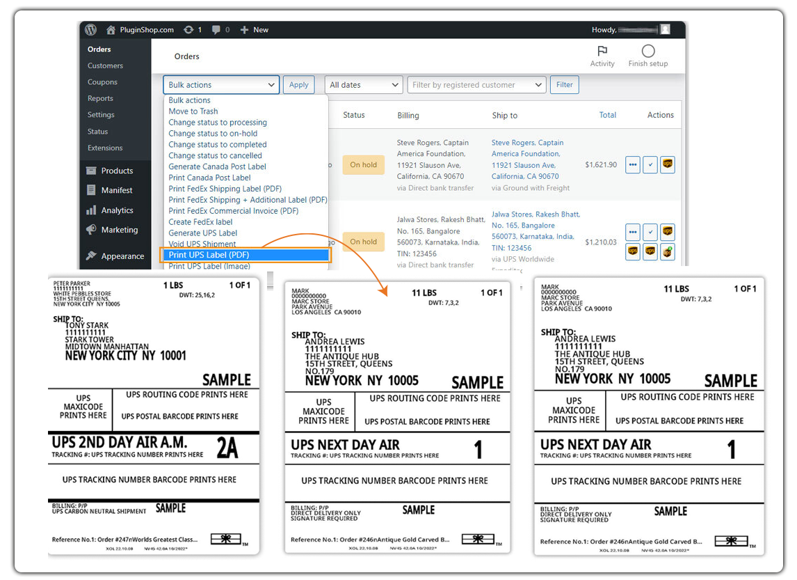 How to Print UPS Shipping Labels in WooCommerce Store